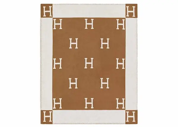 Hermès Avalon Throw Blanket - Ecru/camel