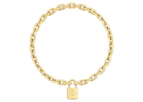 LOUIS VUITTON Edge Cadenas Necklace - Gold