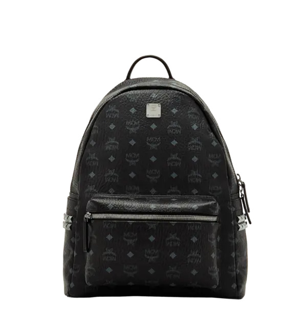 Mcm Stark Backpack Visetos Side Studs Medium - Black