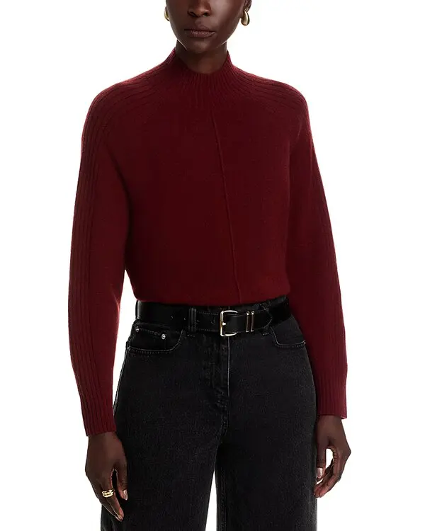 Bloomingdale'S Cashmere Mock Neck Sweater - Burnt Caramel