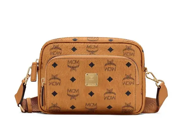 Mcm Aren Crossbody Visetos - Cognac