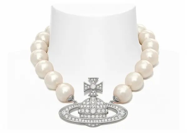 VIVIENNE WESTWOOD Neysa Pearl Choker - Silver