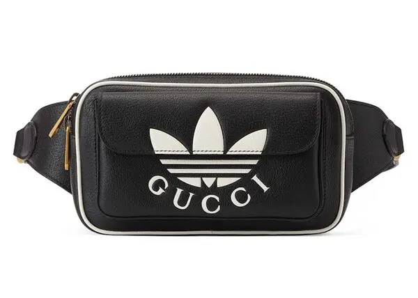 Gucci X Adidas Trefoil Belt Bag - Black