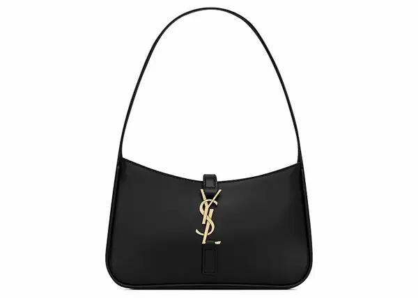 Saint Laurent Le 5 A 7 Mini Hobo Bag In Smooth Leather - Noir