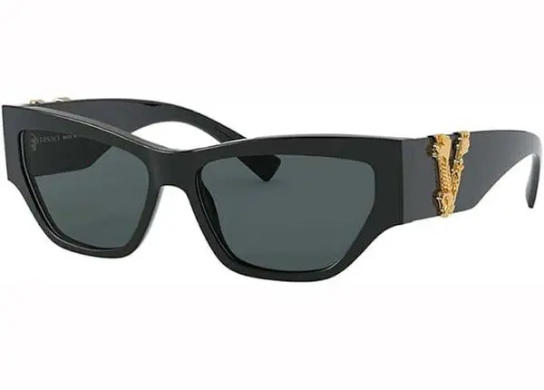 Versace Cat Eye Sunglasses - Black (ve4383 Gb1/87)