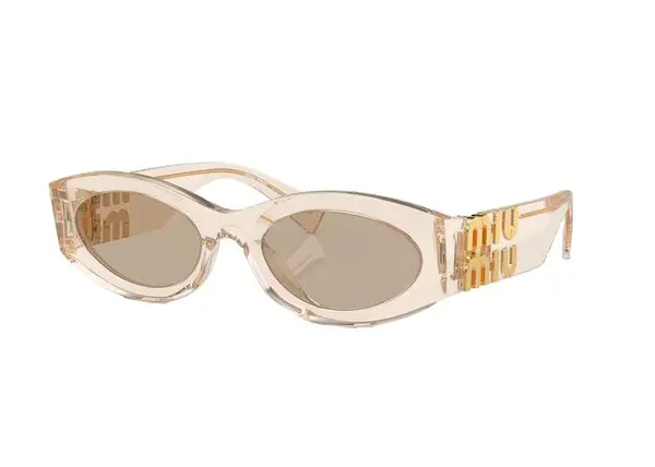 Miu Miu Glimpse Sunglasses - Sand Transparent/brown (0mu 11ws 11t40f54)