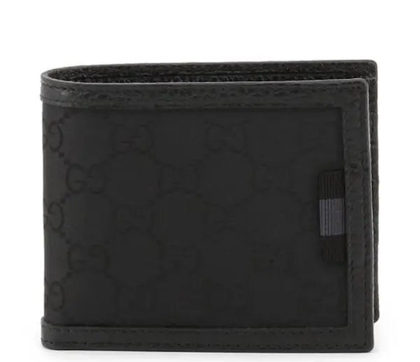 Gucci Bifold Wallet Gg Nylon With Coin Pouch - Black