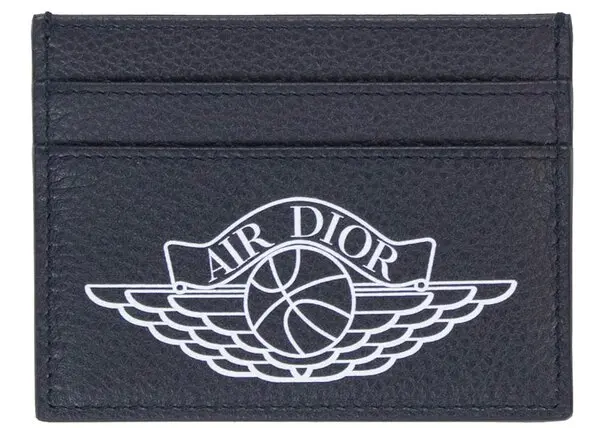 Dior X Jordan Wings Card Holder - Navy Blue