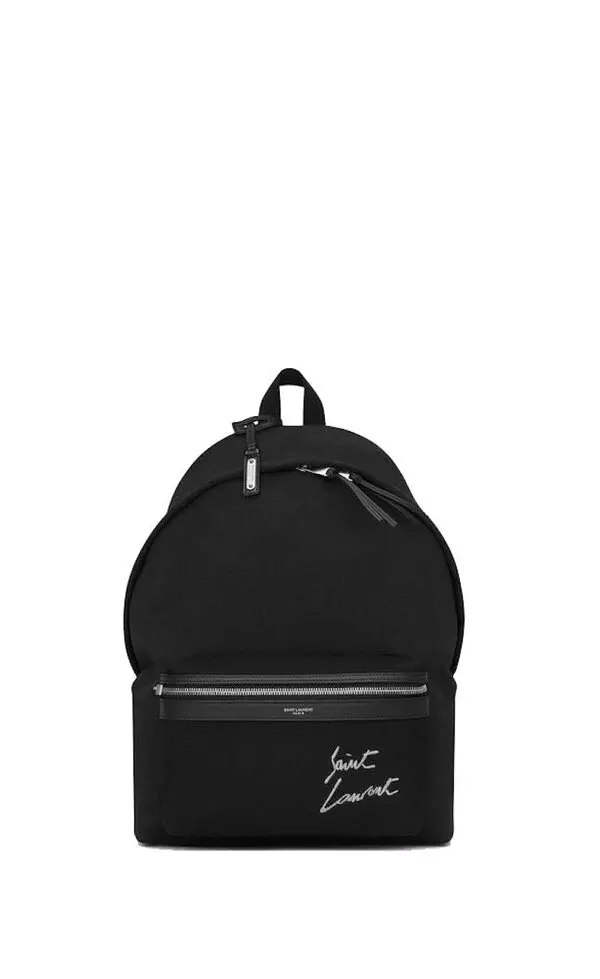 Saint Laurent City Backpack - Black/white