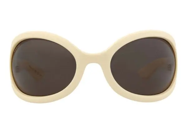 Gucci Shield Frame Injection Sunglasses - White/brown (gg1381s/30014360
