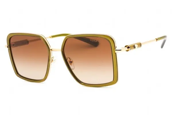 Versace Oversized Square Sunglasses - Transparent Green/gradient Brown (0ve2261/150913 56)