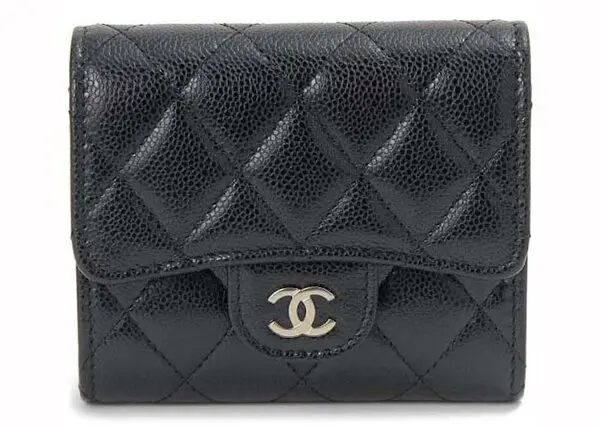 Chanel Classic Small Flap Trifold Wallet - Black (ap0229)