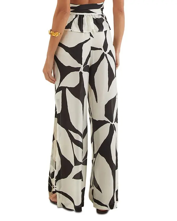 VIX PAULA HERMANNY Bossa Lea Wide Leg Palazzo Pants