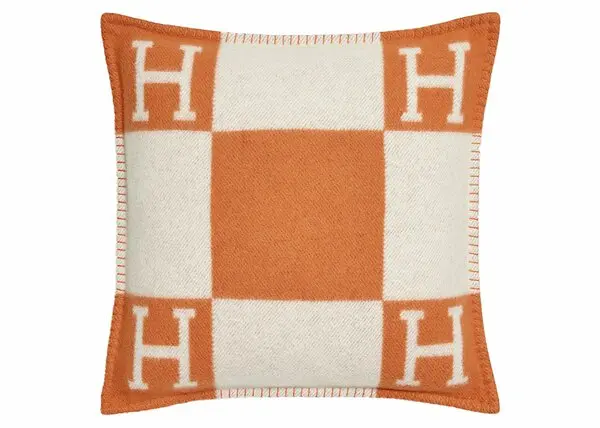 Hermès Avalon Pillow Small Model - Ecru/potiron
