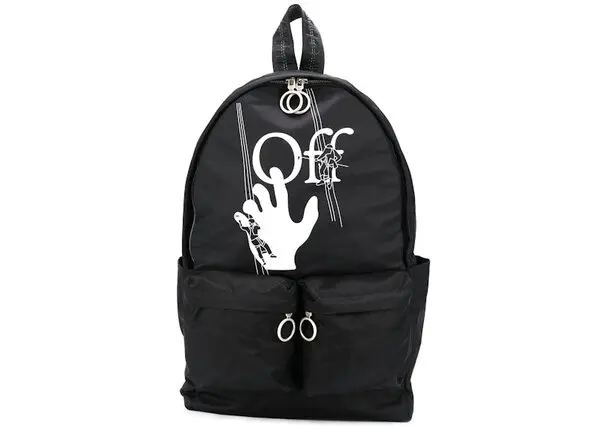 Off-White Logo Print Backpack - Black