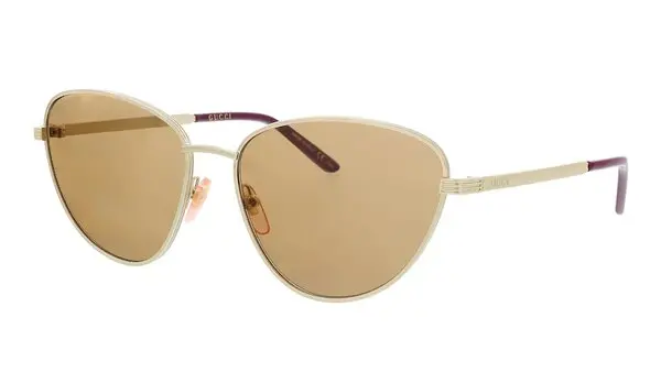 Gucci Cateye Full Rim Sunglasses - Gold/yellow (gg0803s/002)