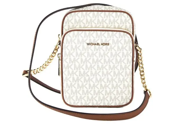 Michael Kors Jet Set North South Crossbody Bag - Vanilla