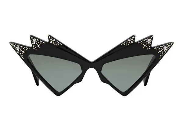 Gucci Cat Eye Sunglasses With Crystals - Black/grey (720725 J0741 1012)
