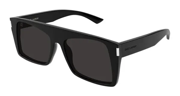 Saint Laurent Square Frame Sunglasses - Black/black (sl/651