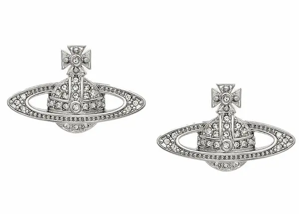 VIVIENNE WESTWOOD Earrings Mini Bas Relief - Silver