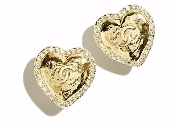 Chanel Stud Earrings - Gold/crystal (abd072 B16157 Nw375)