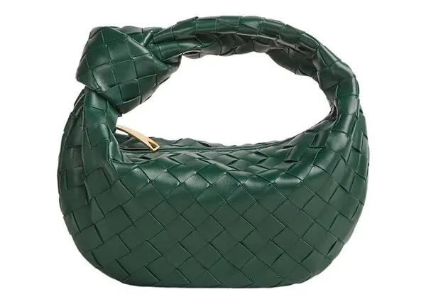 Bottega Veneta Jodie Top Handle Bag Mini Intreccio - Green