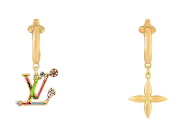 LOUIS VUITTON X Takashi Murakami Superflat Earrings - Gold