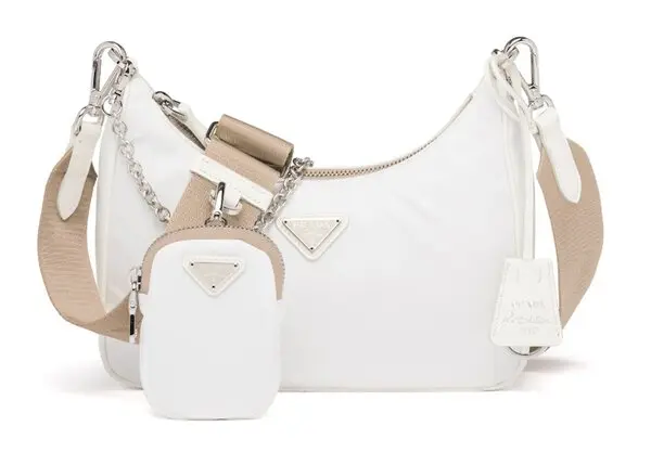 Prada Re-edition 2005 Nylon Bag - White