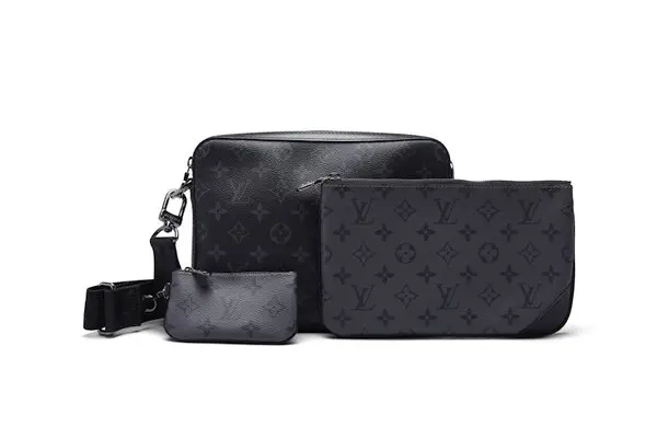 LOUIS VUITTON Trio Messenger Monogram Eclipse Reverse - Gray