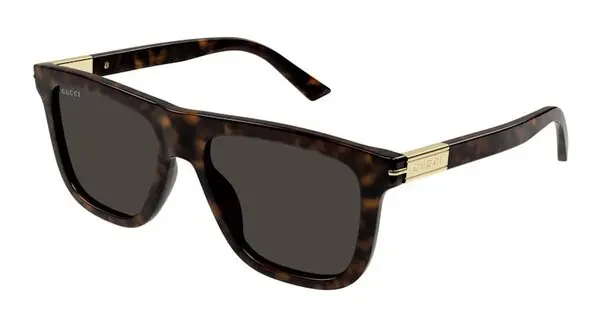 Gucci Tortoise Square Frame Sunglasses - Dark Havana/brown (gg1502s/002