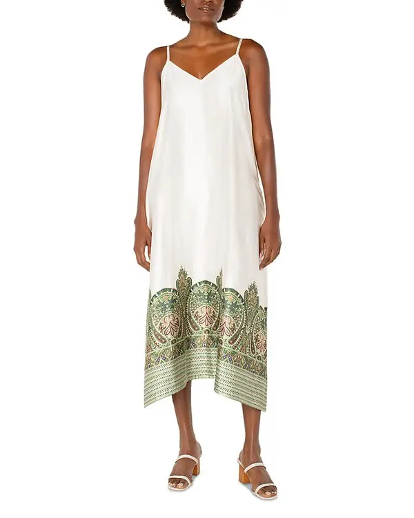 chinese dress ladies Liverpool Maxi Dress with Back Smocking Detail Multicolor Stripe XS at  Amazon Women's Clothing store main image 0