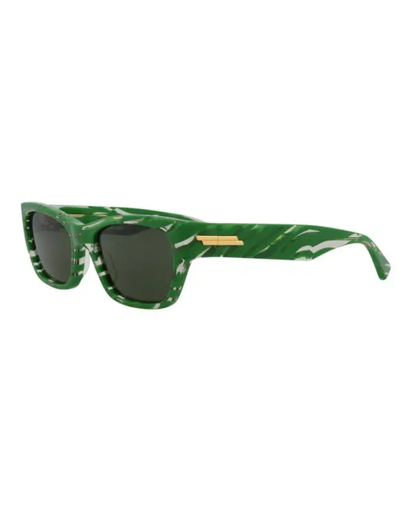 Bottega Veneta Square Rectangle Sunglasses - Green/green (bv1143s