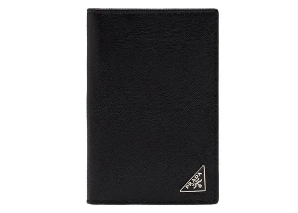 Prada Saffiano Leather Card Holder - Black