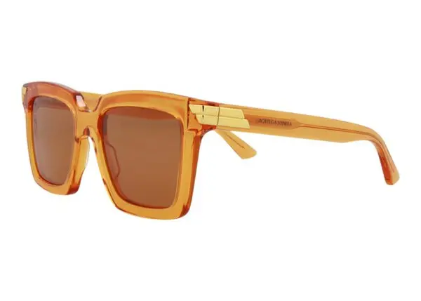 Bottega Veneta Full Rim Square Sunglasses - Orange/orange(bv1005s/30008310