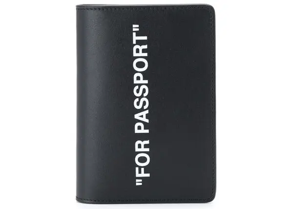 Off-White Off Off Quote Passport Holder For Passportin - Black/white