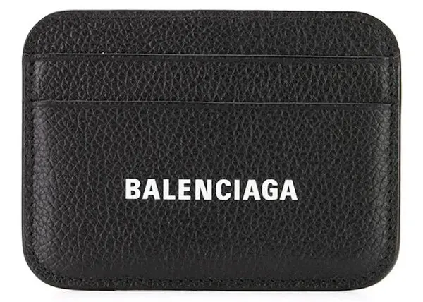 Balenciaga Cash Logo Card Holder - Black/white