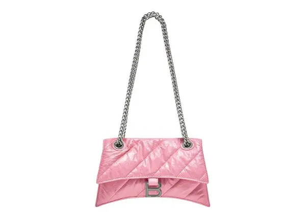 Balenciaga Crush Chain Bag Small Quilted - Pink