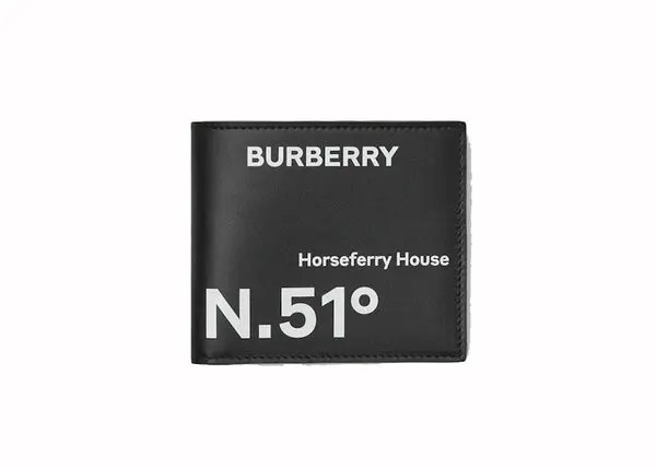Burberry Coordinates Print Bifold Wallet - Black/white