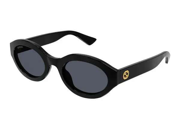 Gucci Minimal Gg Logo Oval Sunglasses - Black (gg1579s/001)
