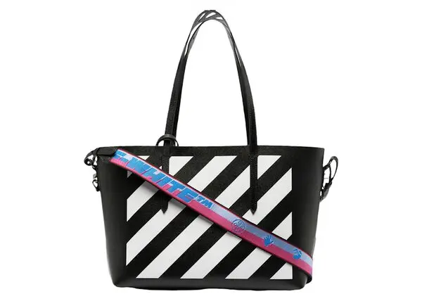 Off-White Diagonal Stripes Binder Shoulder Bag