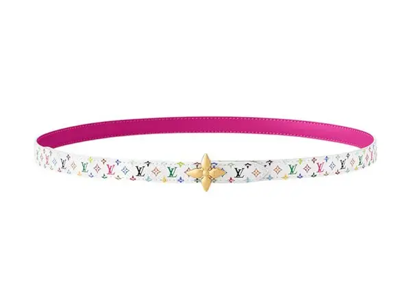 LOUIS VUITTON X Takashi Murakami Flowergram 15mm Reversible Belt - White Multicolored