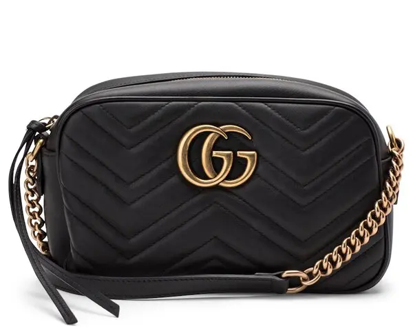 Gucci Gg Marmont Camera Bag Matelasse Small - Black