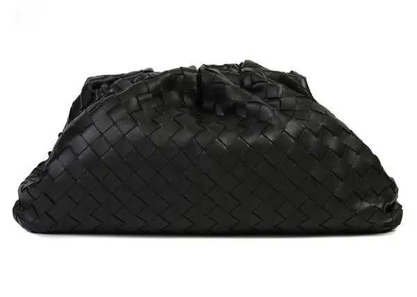 Bottega Veneta Intrecciato Pouch Bag - Black