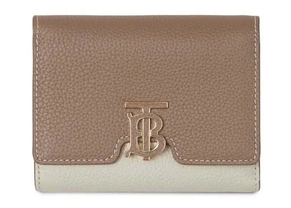 Burberry Tb Compact Wallet - Camel/abeige/ Warmtan