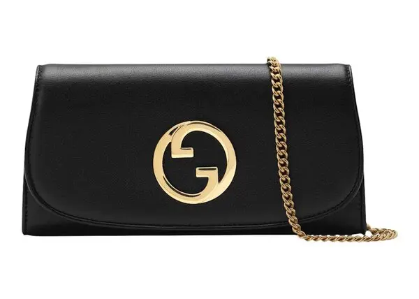 Gucci Blondie Continental Chain Wallet - Black