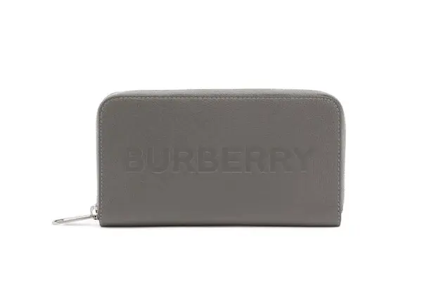 Burberry Porter Leather Flap Continental Long Wallet - Grey