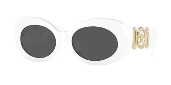 Versace Medusa Biggie Oval Sunglasses - White (ve4426bu/31487)