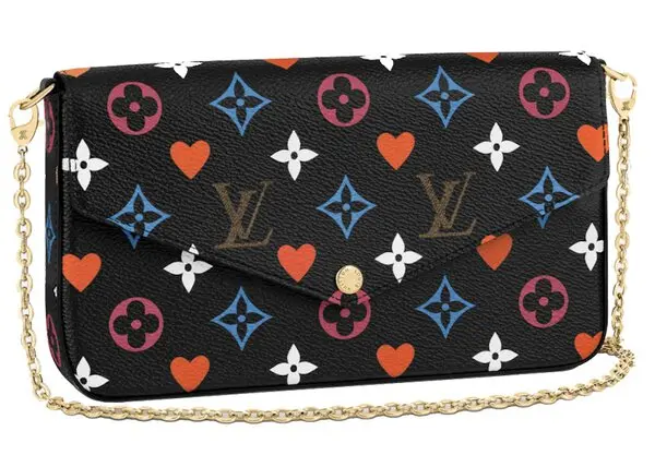 LOUIS VUITTON Felicie Pochette Game On Monogram Clutch - Black