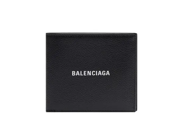 Balenciaga Cash Square Folded Coin Wallet - Black/white