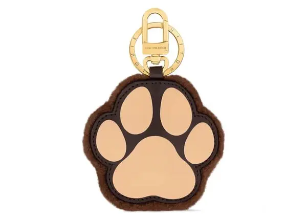 LOUIS VUITTON Paw Key Holder And Bag Charm - Brown